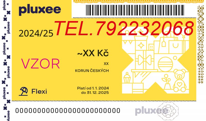 KOUPÍM STRAVENKY PLUXEE, FLEXI,UP I 2025 - inzerát | inzerce na Annonce.cz